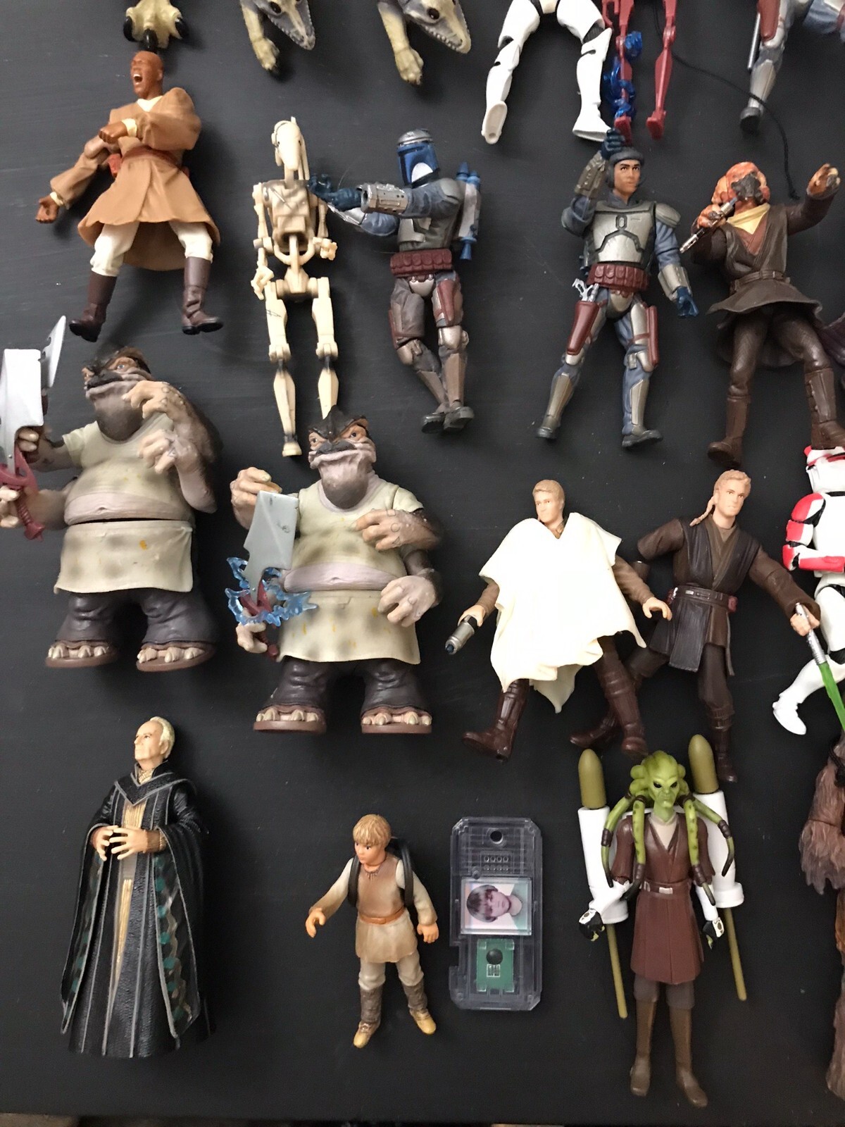 61 star wars action figures lot plus playset (prequels, some original ...