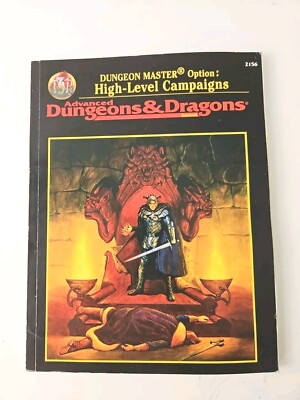 Advanced Dungeons & Dragons Dungeon Master Option High-Level Campaigns ...