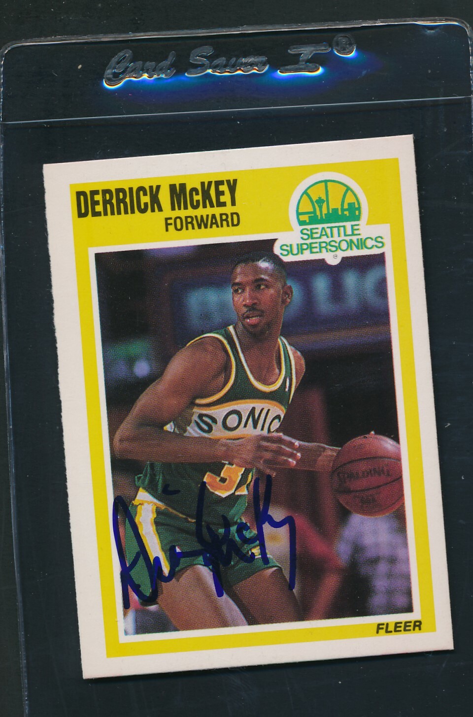 1989/90 Fleer #149 Derrick McKey Seattle Supersonics Signed Auto *54445 ...