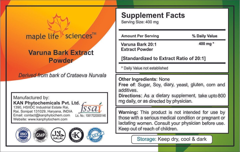 Varuna Bark 10:1 Extract Powder Crataeva Nurvala NO fillers Pure & High ...