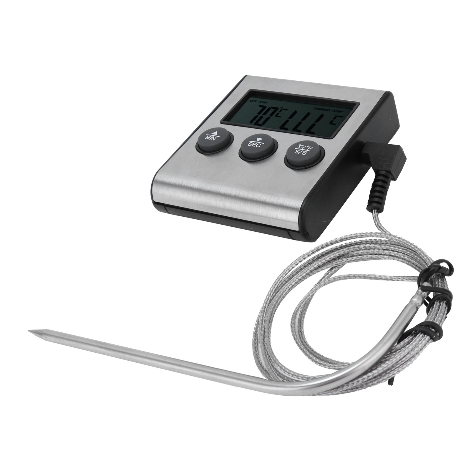 Digital Meat Thermometer Food Temperature Meter With Folding Probe ...