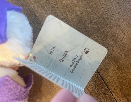 *Rare* Boyd's Mini Plush - Chick /Duck in Purple Egg - Named Quack | eBay