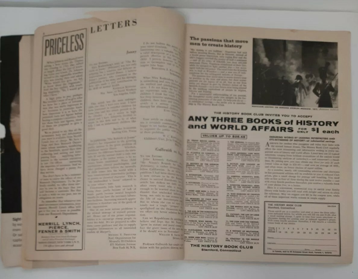 Harper's Magazine April 1960 Civil War Vtg 60s American Colleges ...