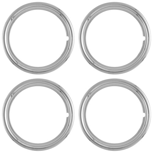 4 NEW 16" CHROME Steel Wheel Trim Rings Beauty Rims Glamour Ring Rim ...