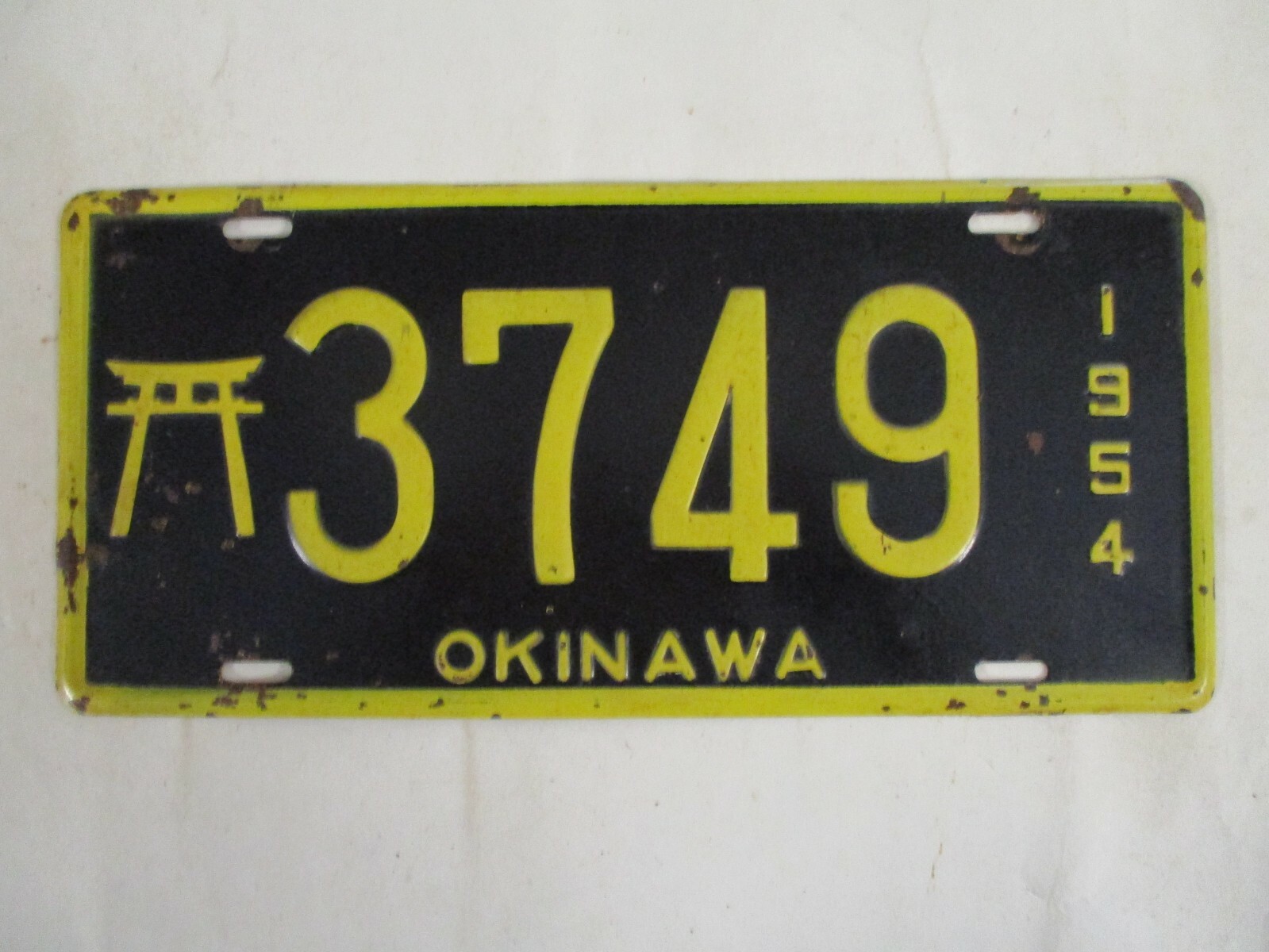 1954 Okinawa License Plate Tag | eBay