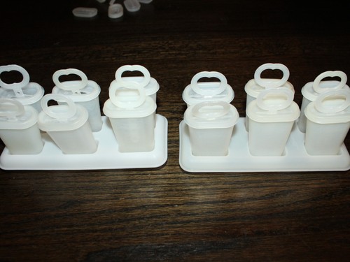 2x Vintage Tupperware Ice Pop Popsicle Mold Set Makes 12 Popsicles 2 ...