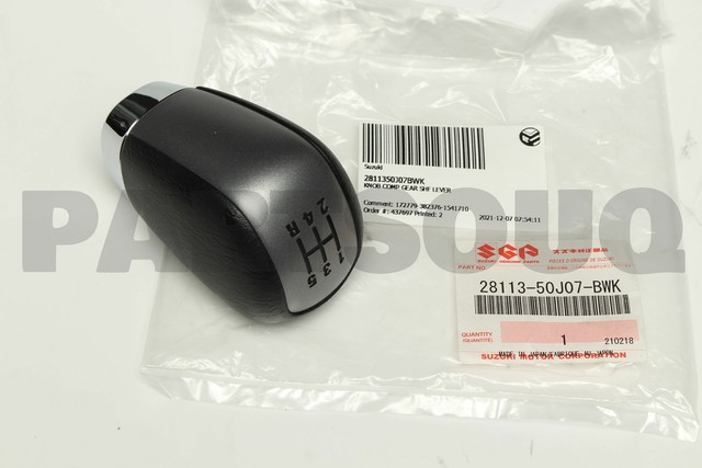 2811350J07BWK Genuine Suzuki Knob Comp Gear SHF Lever 28113-50j07-bwk ...