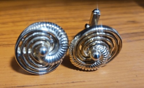 Vintage Spiral Gold Tone Cuff Links 3/4 Inch Wide | eBay