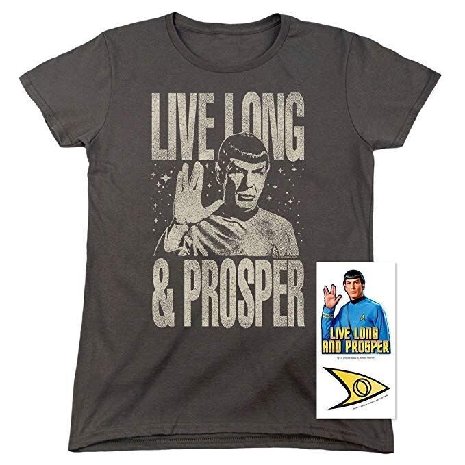 Star Trek Mr. Spock Live Long And Prosper Licensed Adult T-Shirt -XL | eBay