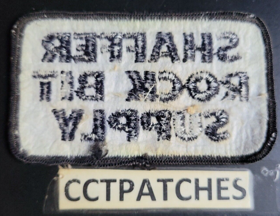 VINTAGE SHAFFER ROCK BIT SUPPLY UNIFORM PATCH | eBay
