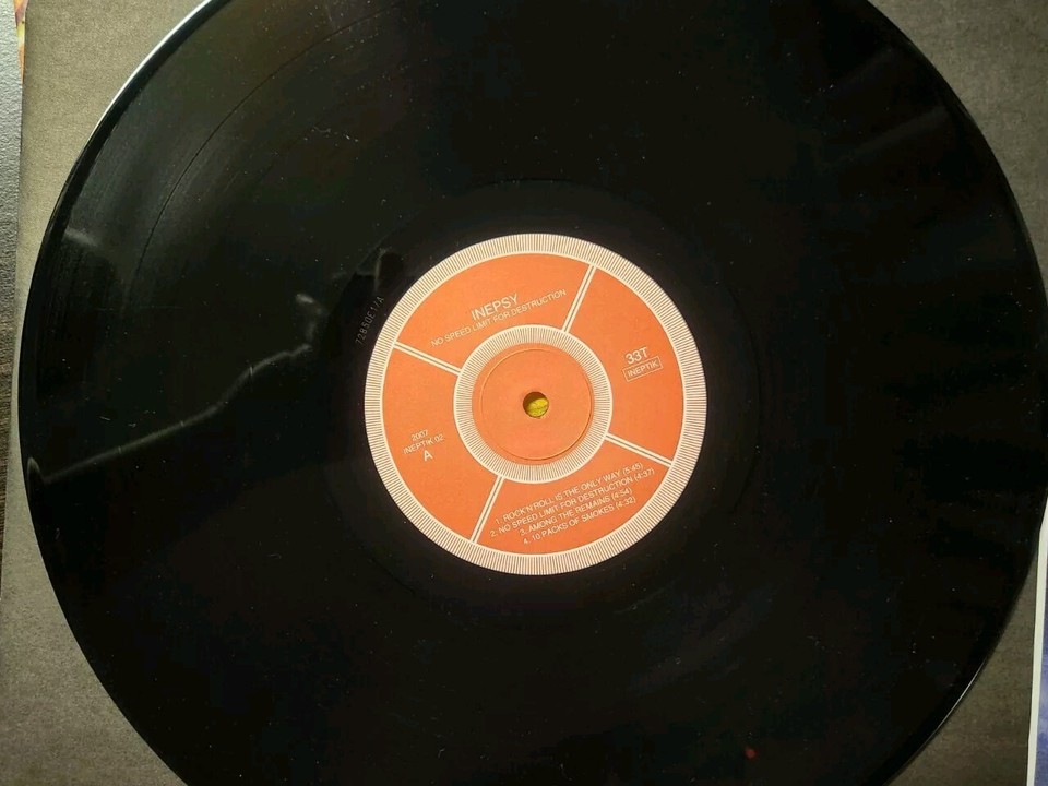 Inepsy - No Speed Limit For Destruction Vinyl Record Lp Original 1st ...