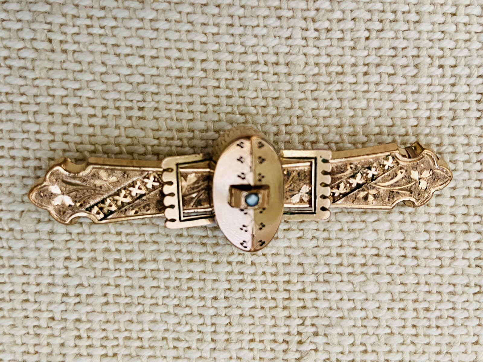 Antique Victorian Gold Filled Ornate Bar Pin Brooch … - Gem