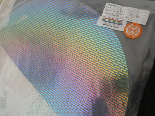 Dichroic Glass:CBS 90 COE Rainbow Brick #1 Pattern on Clear - 3"Sq | eBay