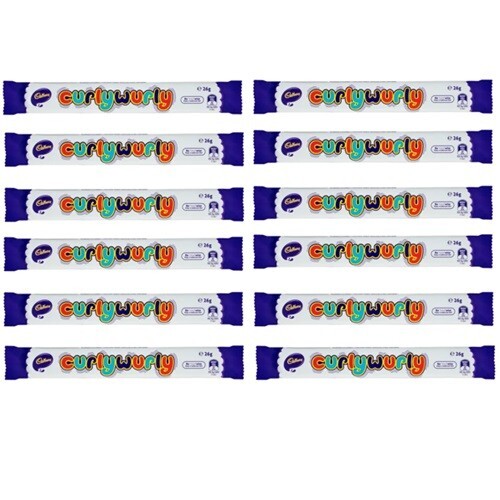 904166 12 x 26g PACKETS CADBURY CURLY WURLY CHOCOLATE BAR | eBay
