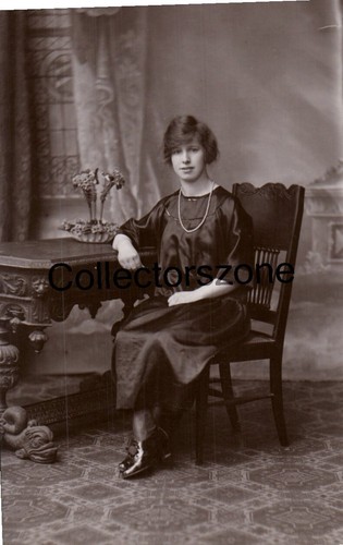 Edwardian Woman Real Photo postcard Devizes Studio unposted | eBay