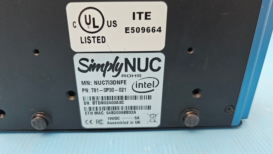 Intel NUC7i3DNFE Mini PC P/N 781-0P30-021, w. Windows 10 Key | eBay