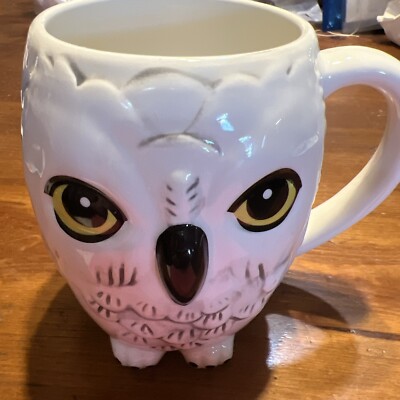Hedwig The Owl Coffee Mug Hogwarts Harry Potter 3D White Ceramic Cup 20 ...