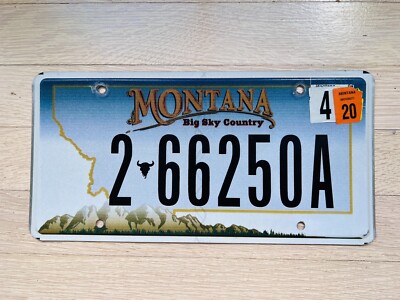 2020 MONTANA BIG SKY COUNTRY License Plate - 2-66250A | eBay