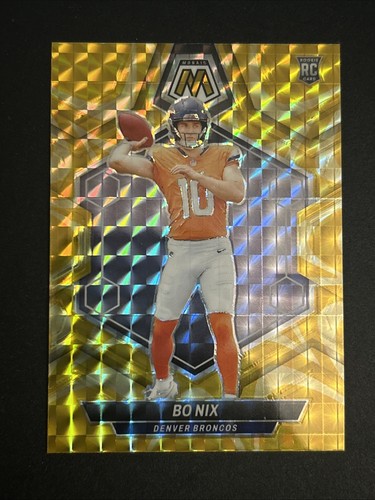 2024 Panini Mosaic Bo Nix Yellow Reactive RC #312 | eBay
