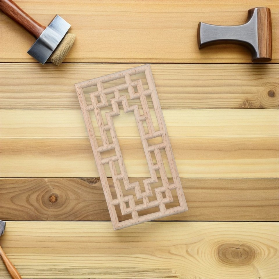 2 Pcs Mirror Wall Decor Corner Decorative Furniture Appliques Wood ...