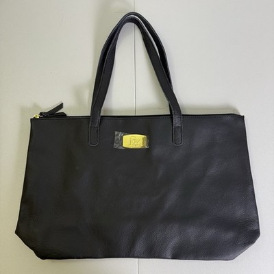 Joy Mangano JET BLACK Smart Zipper Tote Bag | eBay