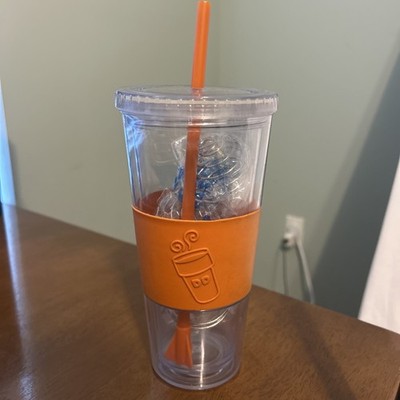 Dunkin Donuts Cold Beverage Sipper 24oz TRAVEL MUG Cup Logo 2013 With ...