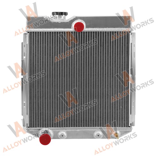 ALLOYWORKS 4 Row Aluminum Radiator For 1966-1974 Ford Bronco 2.8L 3.3L ...