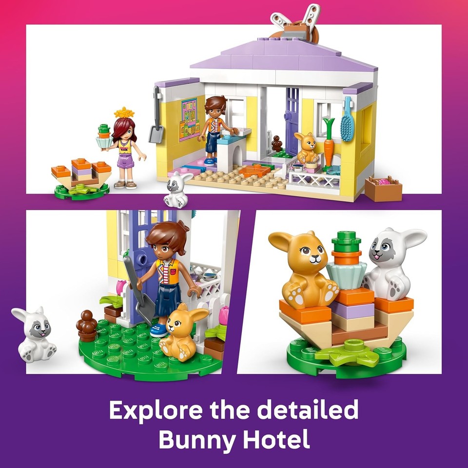LEGO Friends Heartlake City Bunny Hotel - House Toy w/ 2 Mini Dolls, 2 ...