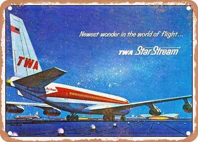 METAL SIGN - 1962 Newest Wonder in the World of Flight World Airlines ...