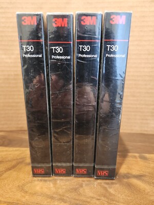 3M T30 Professional Blank VhS Tapes Lot Of 4. Made in the USA | eBay