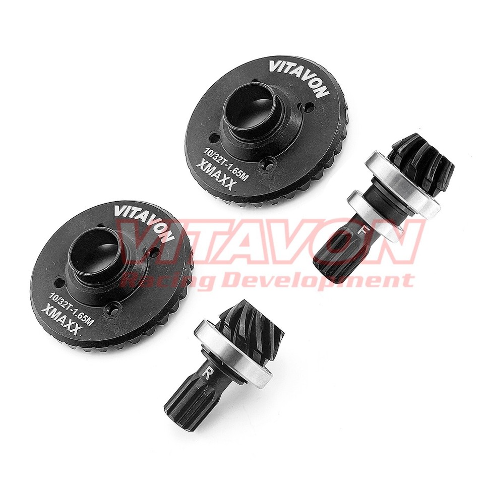 Vitavon 1.65Mod V3 Spiral Cut F&R Diff Ring Pinion Gear Set 10/32T For ...