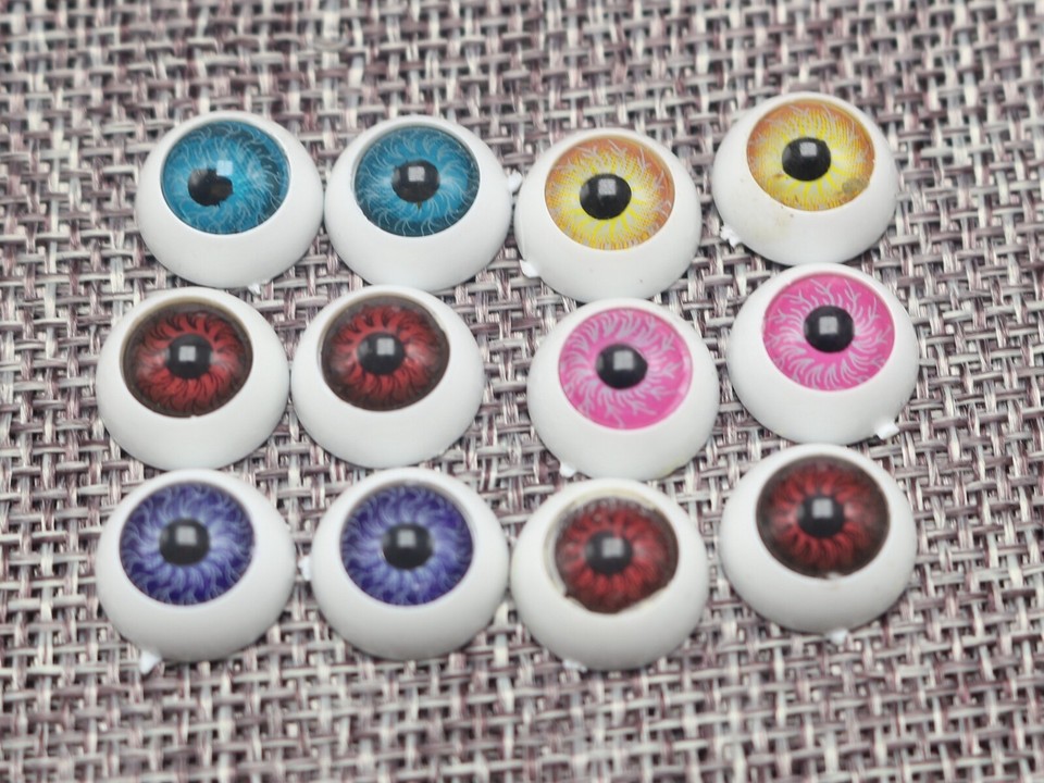 20pcs(10pairs) Acrylic Round Oval Doll Eyes Eyeballs Various Troll Eye ...