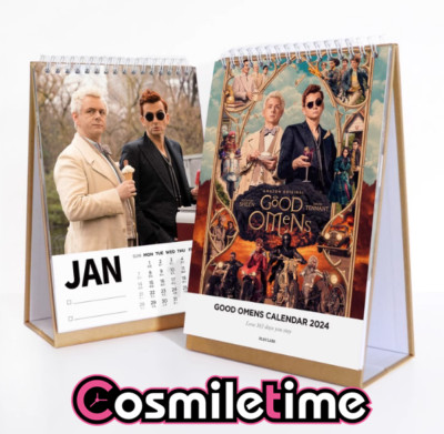 Good Omens Crowley Aziraphale Michael Sheen Angel Devi 2024 2-side Desk ...