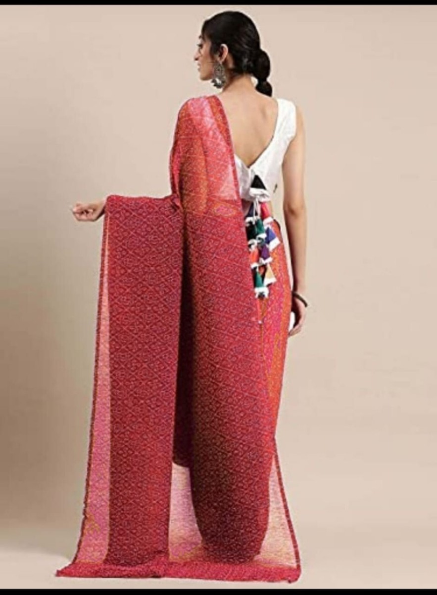 Modern Sari Red