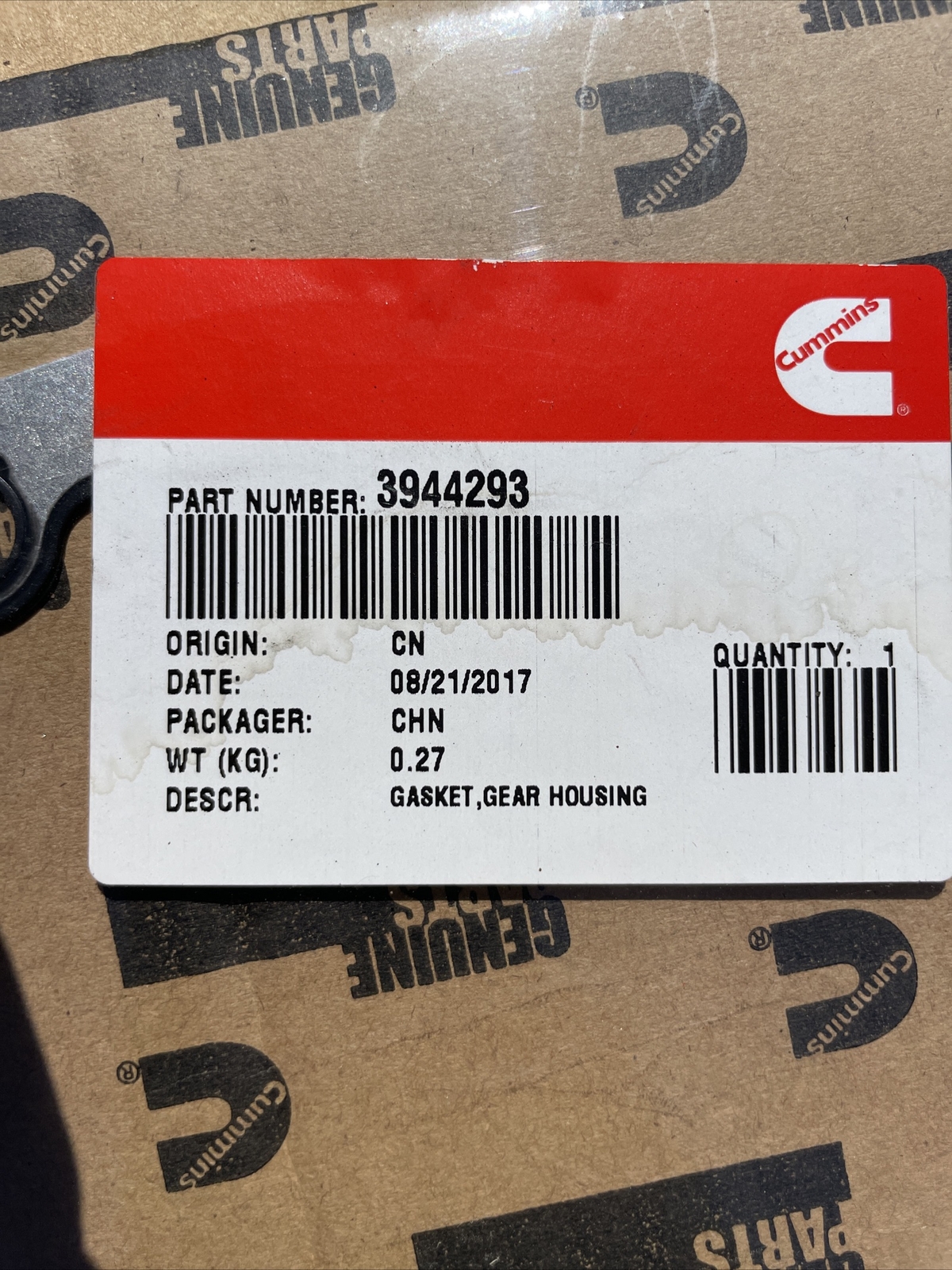 Cummins Gear Housing Gasket 3944293 NOS for sale online | eBay