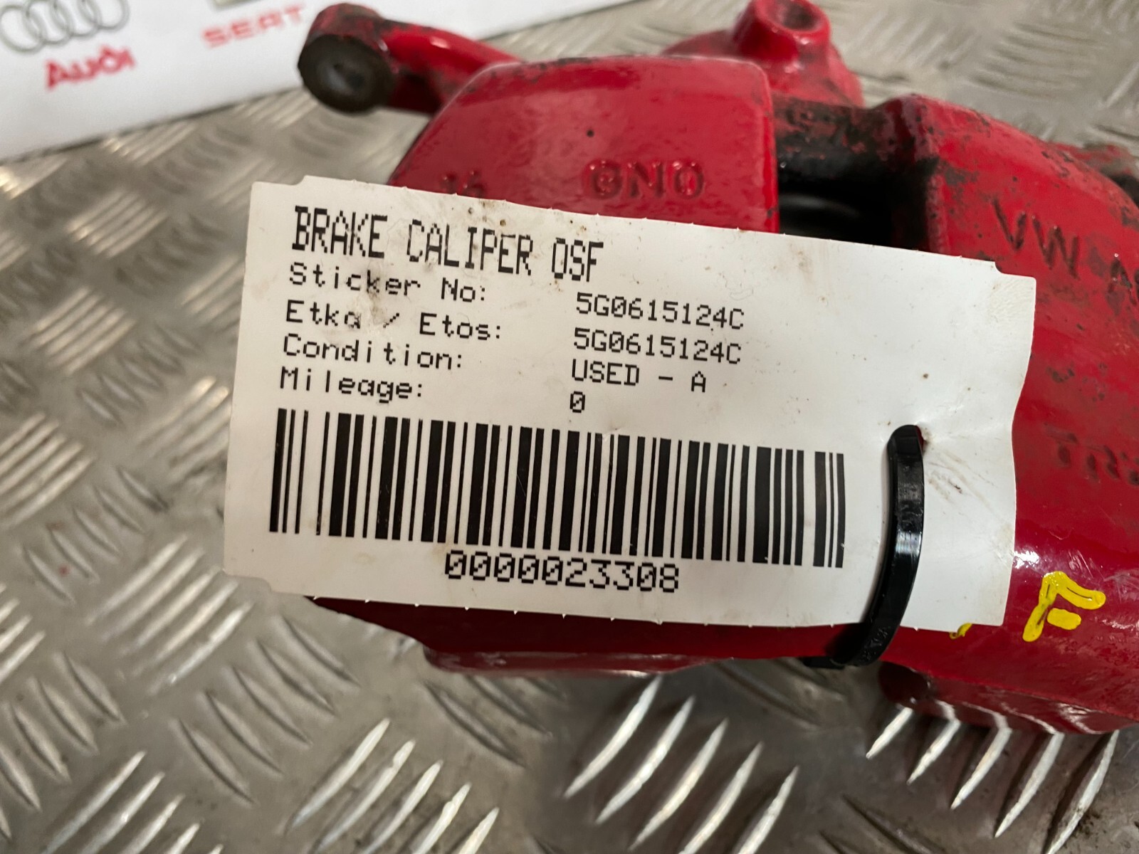 VW GOLF MK7 GTI RED DRIVER RIGHT FRONT BRAKE CALIPER 2013 TO 2020 | eBay UK