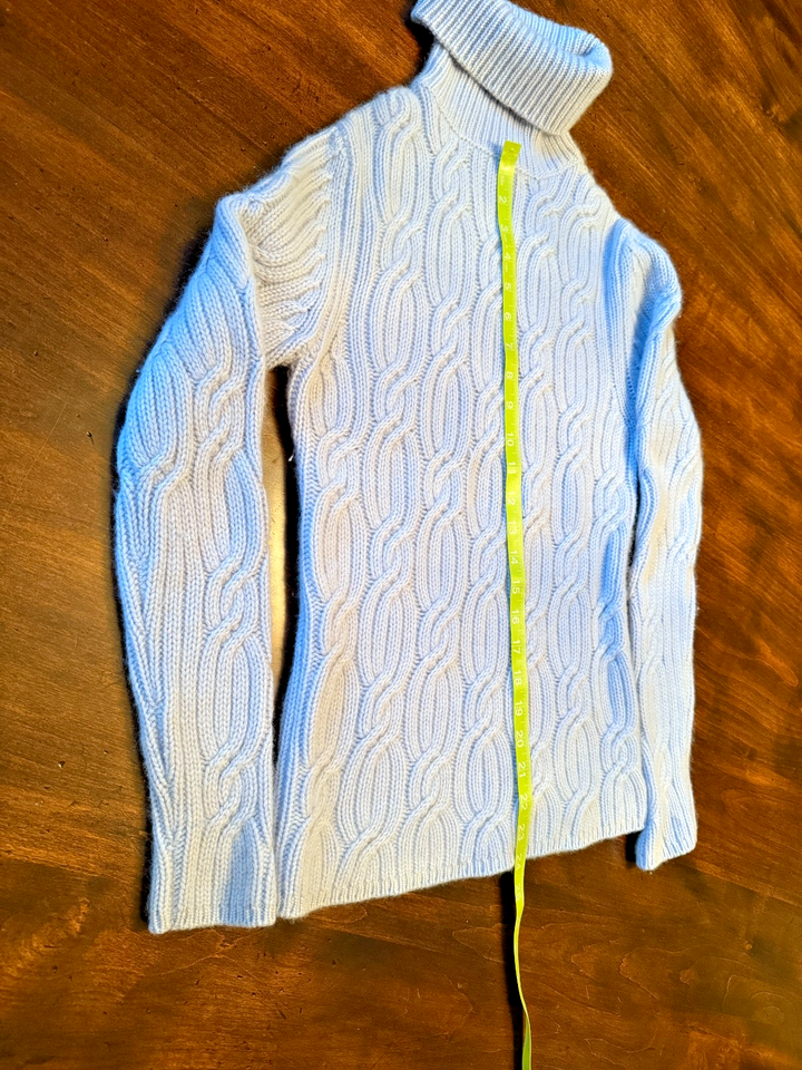 FORTE CABLE 100% CASHMERE TURTLENECK SWEATER SMALL | eBay