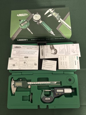 Insize 2 pc Measuring Tool Set Digital Caliper & Digital Outside ...