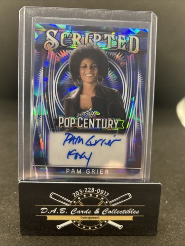 2025 Leaf Pop Century Scripted Crystal BLUE Pam Grier Auto Autograph #D ...