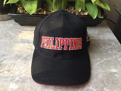 PHILIPPINES Adjustable Country Flag Embroidered Hat/Cap (Black) | eBay