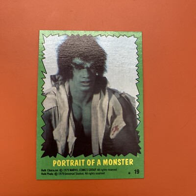 1979 Topps Incredible Hulk Card # 19 Portrait of a Monster (EX) | eBay