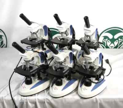 (1/3) ACCU-SCOPE EXM-150 Microscope, used in university setting, good ...