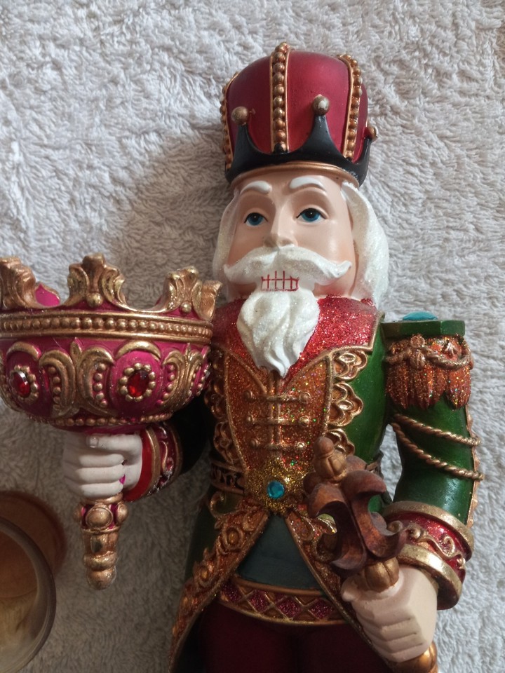 Set of 2 Christmas Soldiers Santa knight Christmas figurines Candle ...