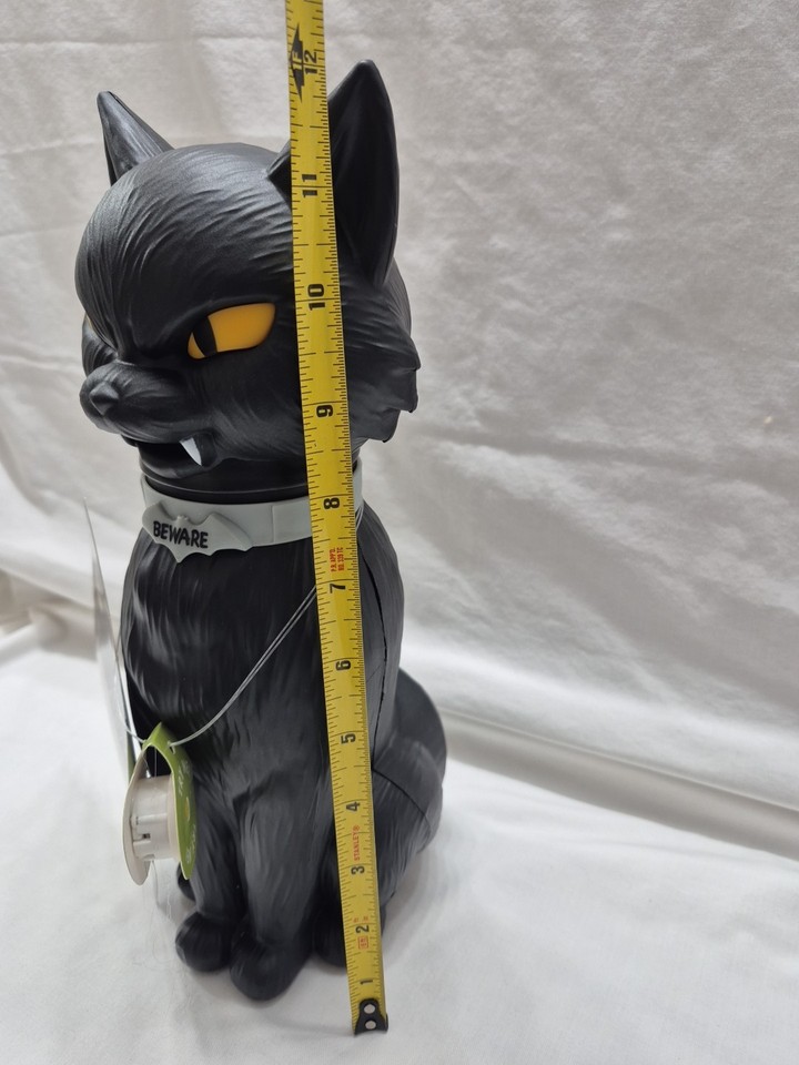 Halloween Blow Mold Angry Black Cat Vampire Sound Motion Light 12 ...