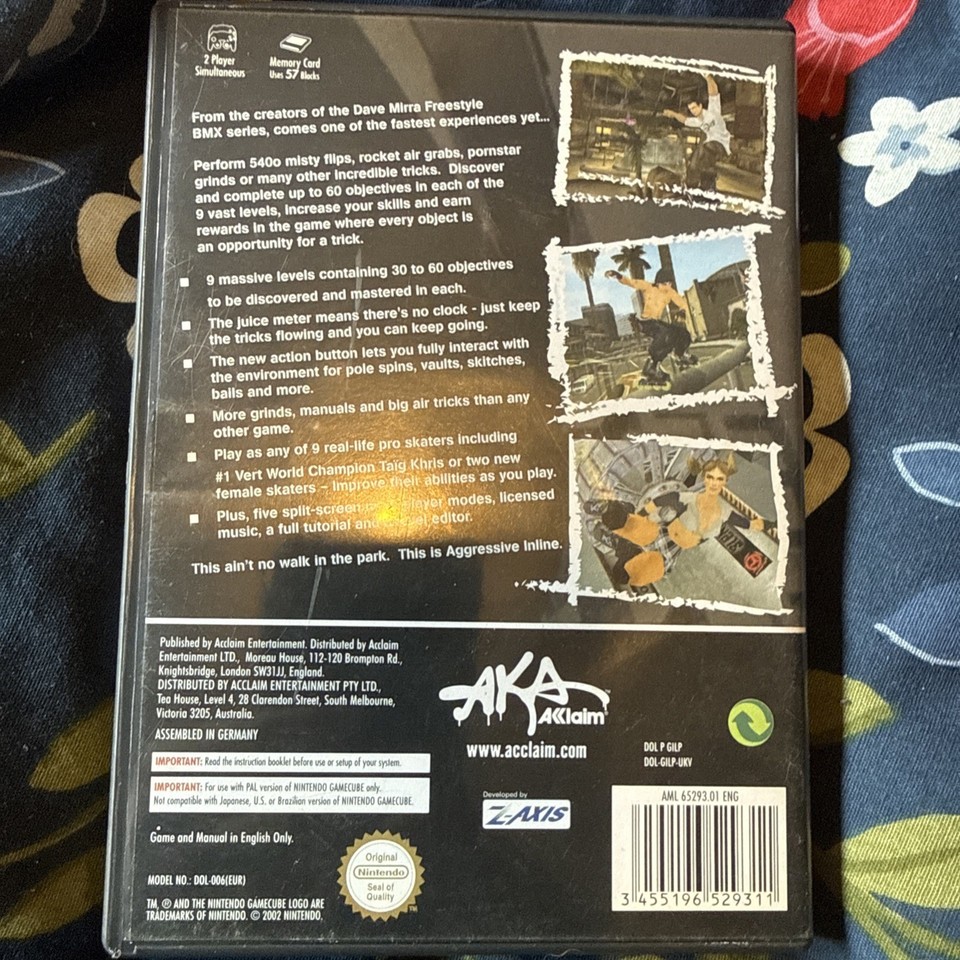 AGGRESSIVE INLINE (Nintendo Gamecube, 2002) PAL Game with Manual ...