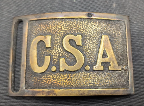 Civil War Confederate rectangular C.S.A. belt buckle. | eBay