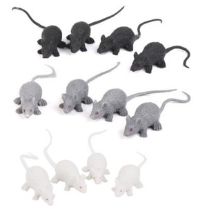 12 Plastic Mini Rats Mouse Animal Halloween Fancy Dress Props Toys ...