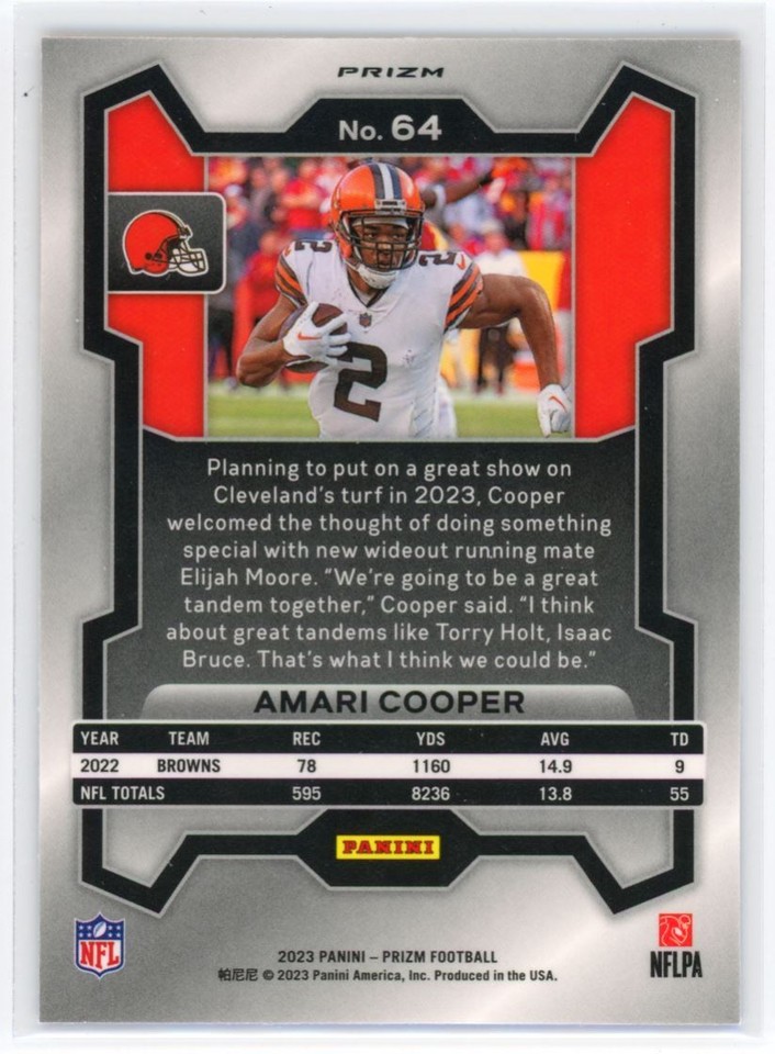 2023 Panini Prizm Red White Blue Amari Cooper Cleveland Browns #64 | eBay