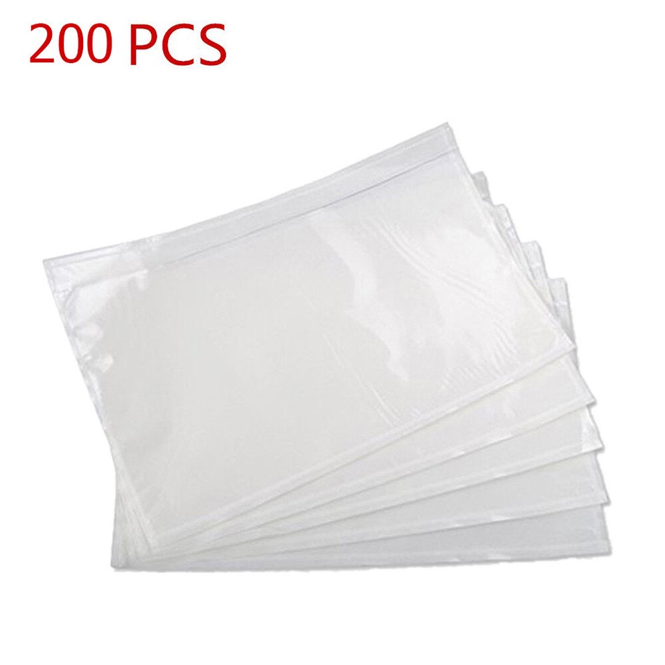 50-1000 Clear Adhesive Packing List Shipping Label Envelopes Pouches 7. ...