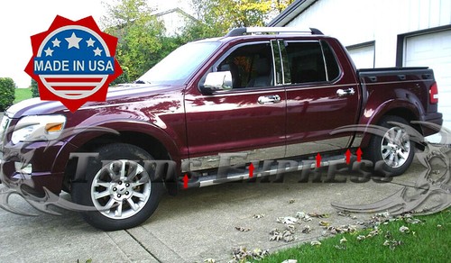 2007-2010 Explorer Sport Trac/SportTrac Rocker Panel Trim Molding 10Pc ...